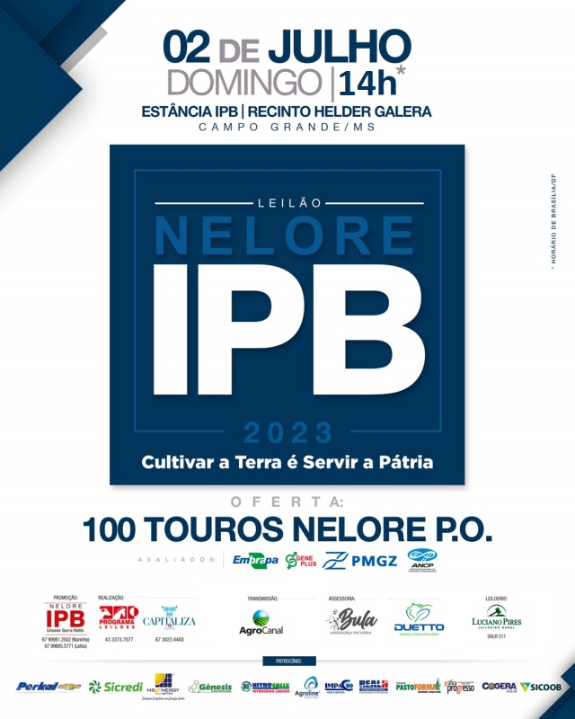 LEILÃO NELORE IPB 2023 em VIRTUAL - CAMPO GRANDE/MS - SBA1 | Sistema ...